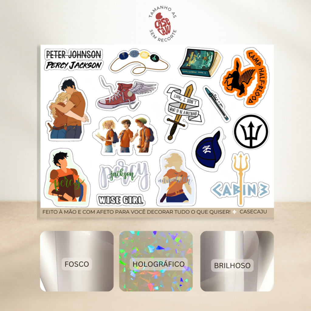 Cartela de Adesivos - Percy Jackson 2 | SEM RECORTE (recorte a mão ...