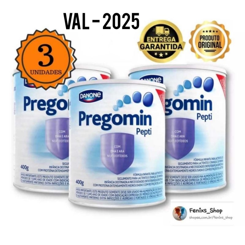 Pregomin Pepti Kit com 3 - Fórmula Infantil - Lata 400g - Danone ...