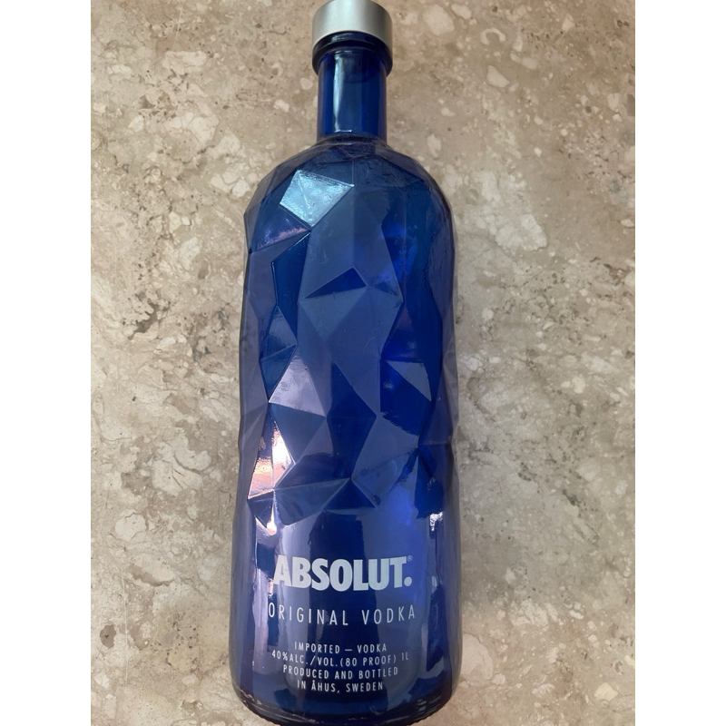 garrafa vazia vodka Absolut facet 1 litro com tampa edição limitada ...