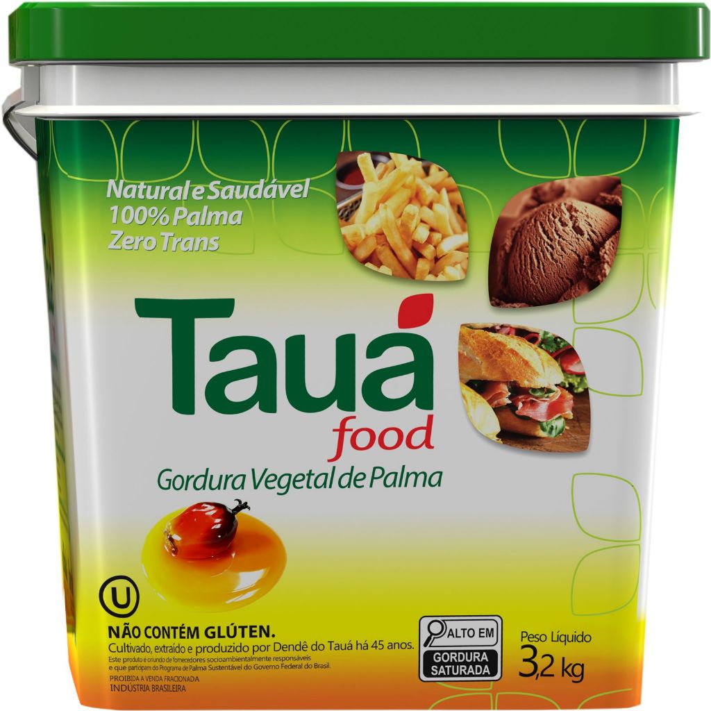 Óleo, Gordura Vegetal De Palma Tauá - Balde 3,2 Kg - Kosher ...