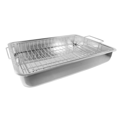 Assadeira Forma N°3 Borda Alta Com Grelha Grade Assar Carnes | Shopee ...