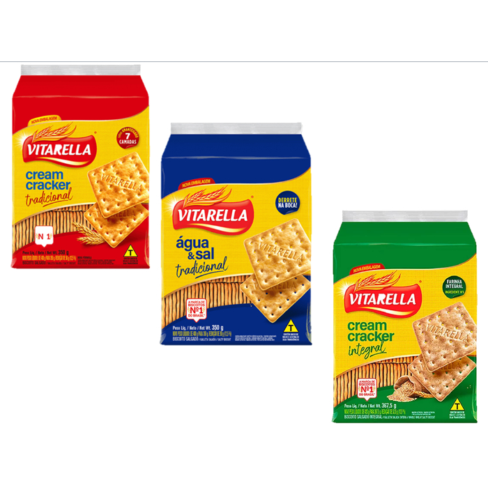 Biscoito Vitarella Cream Cracker 350g | Shopee Brasil