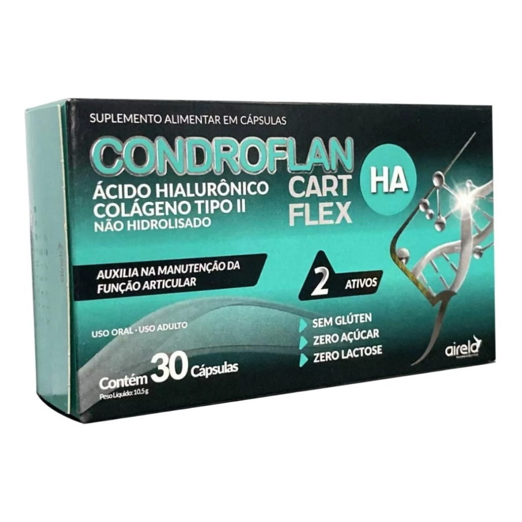 Condroflan HA Cartflex Acido Hialurônico e Colágeno Tipo 2 30 Caps | Shopee Brasil