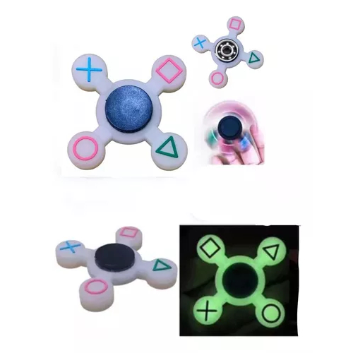 Fidget Hand Spinner Emborrachado Joystick Neon Controle de Game | Shopee Brasil