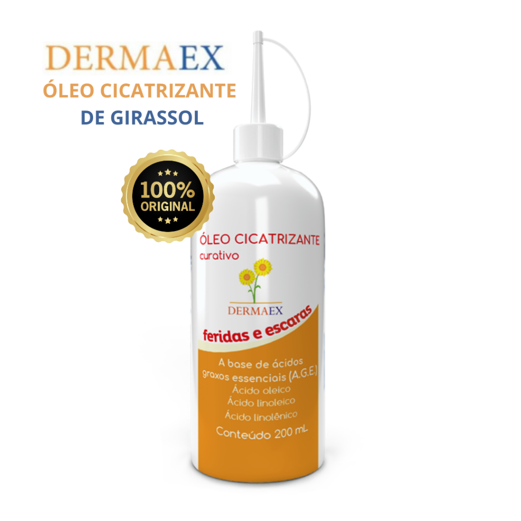 Óleo de Girassol 200ml AGE DERMAEX tipo Dersani Para Feridas e Escaras ...