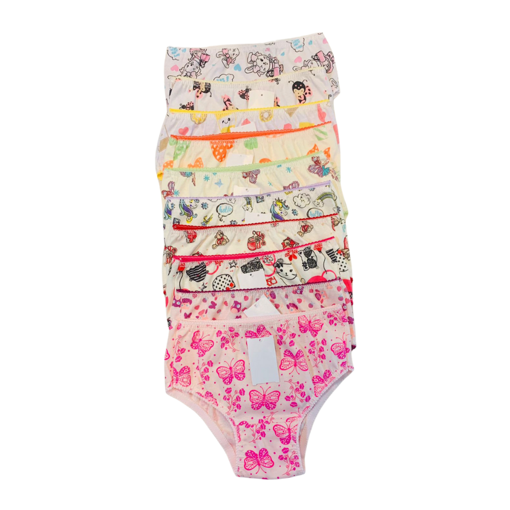 Kit 10 Calcinhas Infantil Menina 100% Algodao Intima Enlace | Shopee Brasil