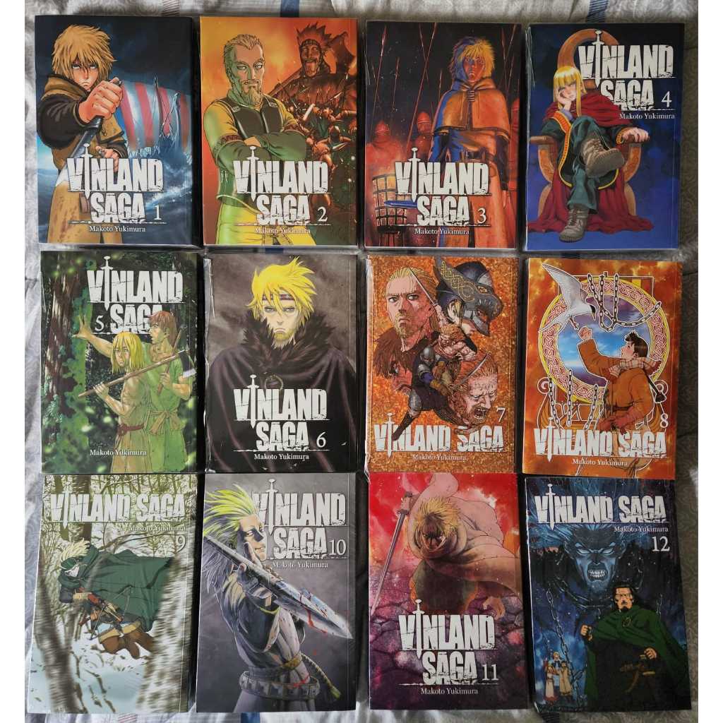 Coleção de Mangás de Vinland Saga Deluxe (2 em 1) Volumes 1 ao 12 ...