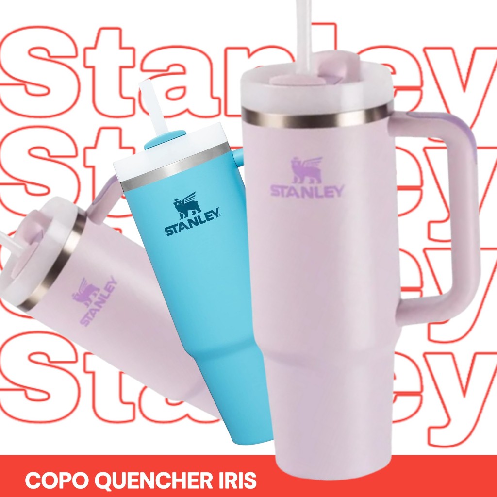 Caneca térmica Stanley Quencher Iris E 1,200 Litros Copo com Alça e ...