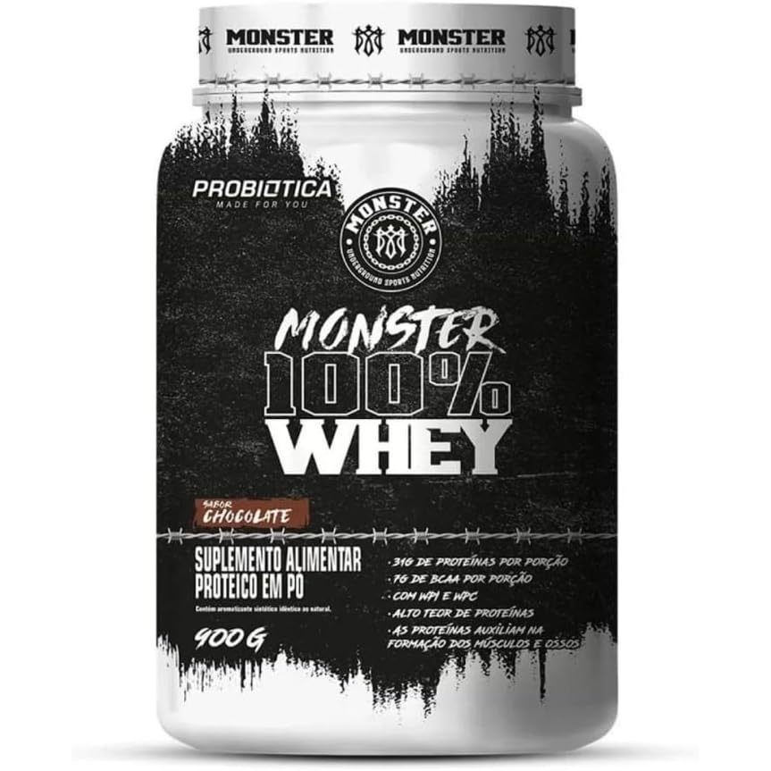 Monster 100% Whey 900g Probiótica | Shopee Brasil