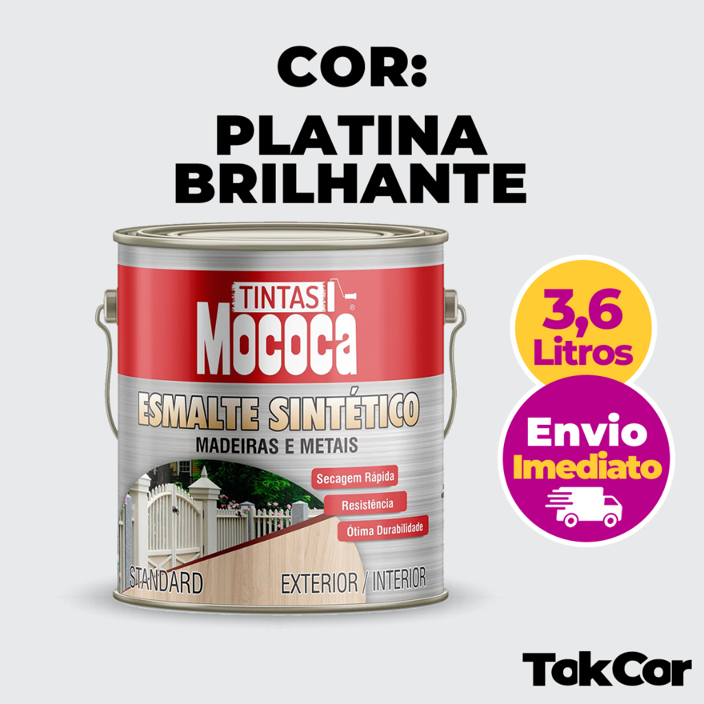 Tinta Esmalte Sintetico Brilhante Standard para Madeira Ferro latão ...