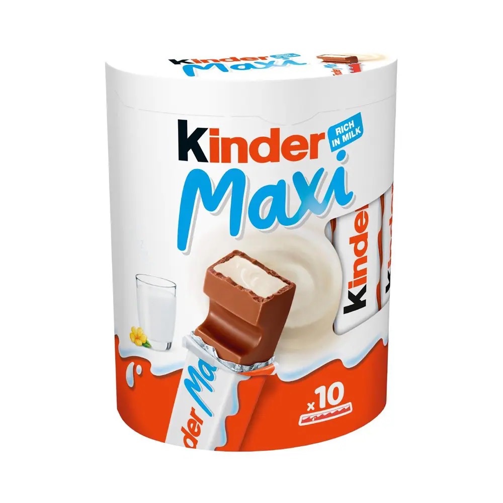CHOCOLATE KINDER MAXI T10 214G FERRERO - PRODUTO IMPORTADO | Shopee Brasil