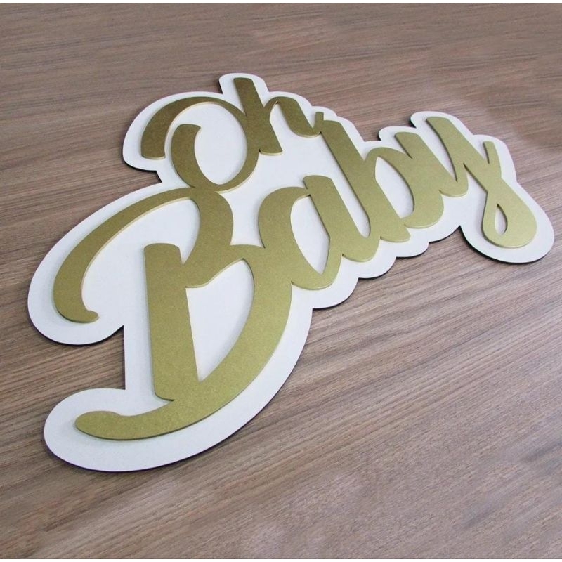 Palavra (Oh Baby) MDF Letreiro Festas Decoração Chá Revelação | Shopee ...