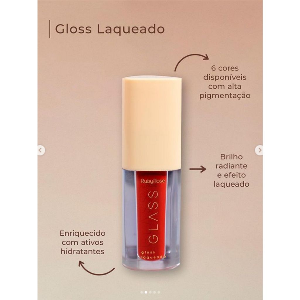 Gloss Laqueado Linha Glass Ruby Rose HB577 | Shopee Brasil