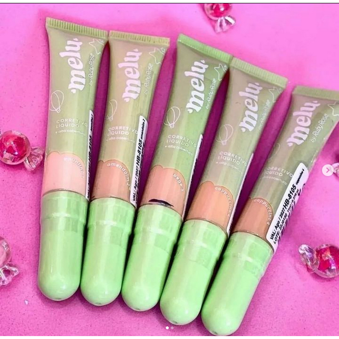 Corretivo Líquido Bisnaga Melu By Ruby Rose HB8105 | Shopee Brasil