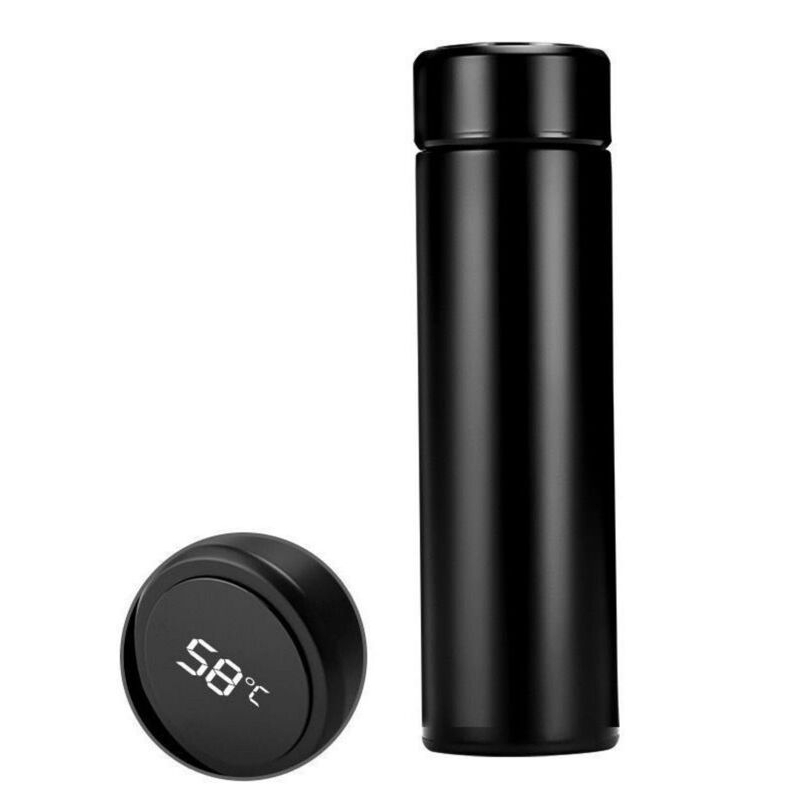Garrafa Térmica Inteligente Sensor De Temperatura Digital Led Café Água Quente Gelado 480ML ...