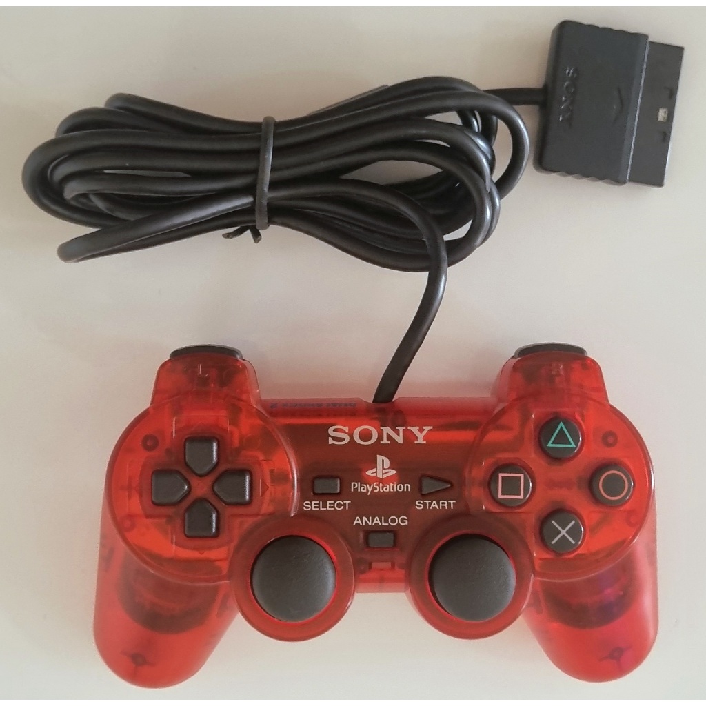 Controle de Playstation 2 (PS2) Crimson Red Original | Shopee Brasil