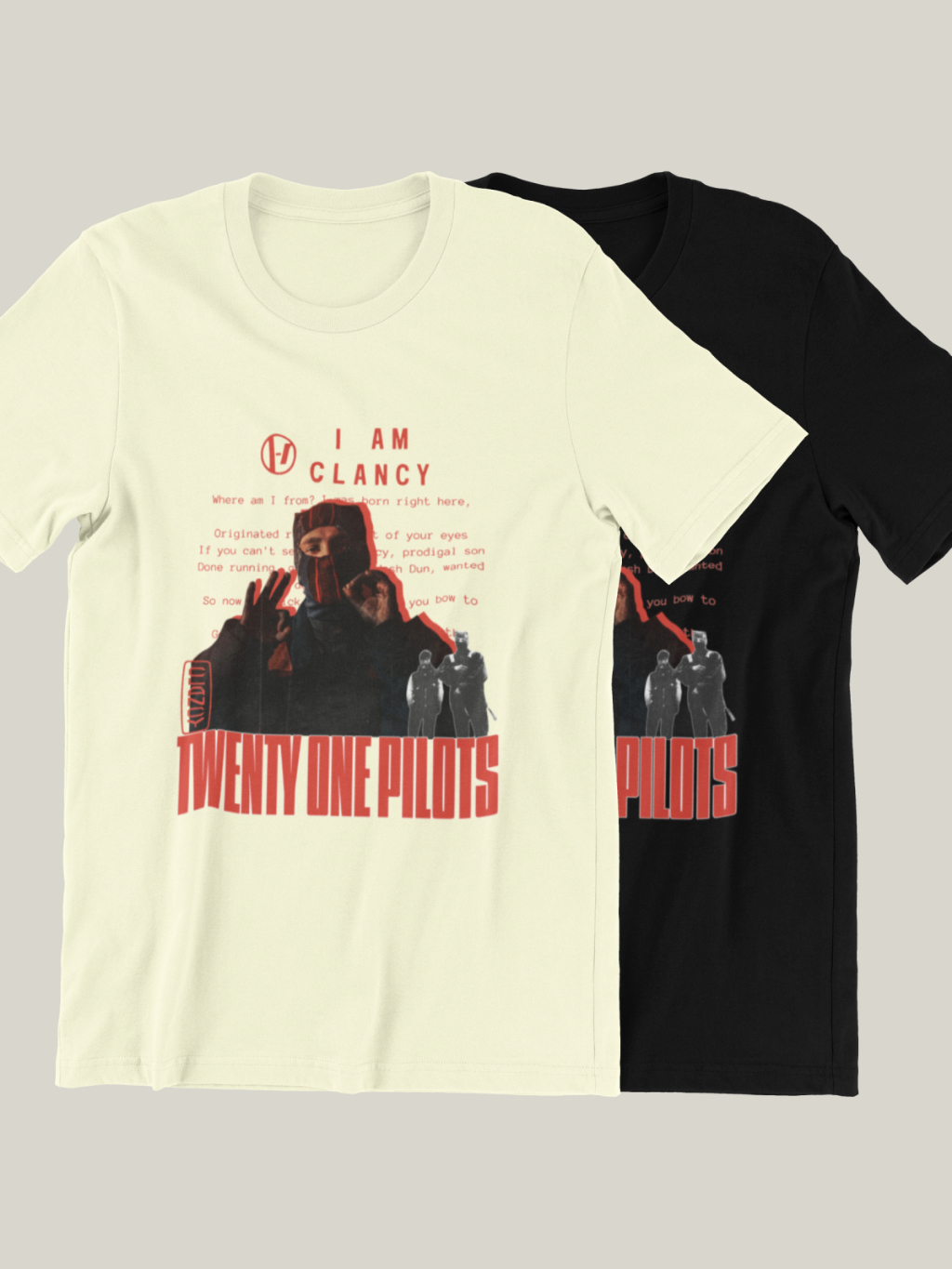 CAMISETA I AM CLANCY TWENTY ONE PILOTS ALGODÃO | Shopee Brasil