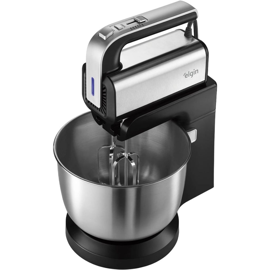 Batedeira Planetária Silver Blend Elgin Preta Com Sistema Orbital de Autogiro da Tigela 500W ...