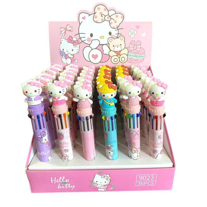 Caneta Esferográfica Fofa Hello Kitty 10 Cores | Shopee Brasil