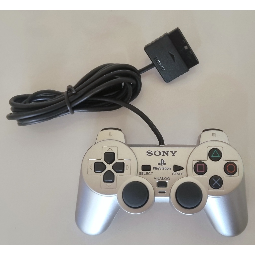 Controle de Playstation 2 (PS2) Satin Silver Original | Shopee Brasil