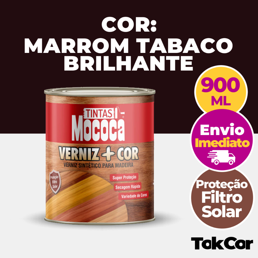 Verniz para Madeira em Geral Mdf Artesanato Mococa mais Cor Marrom ...