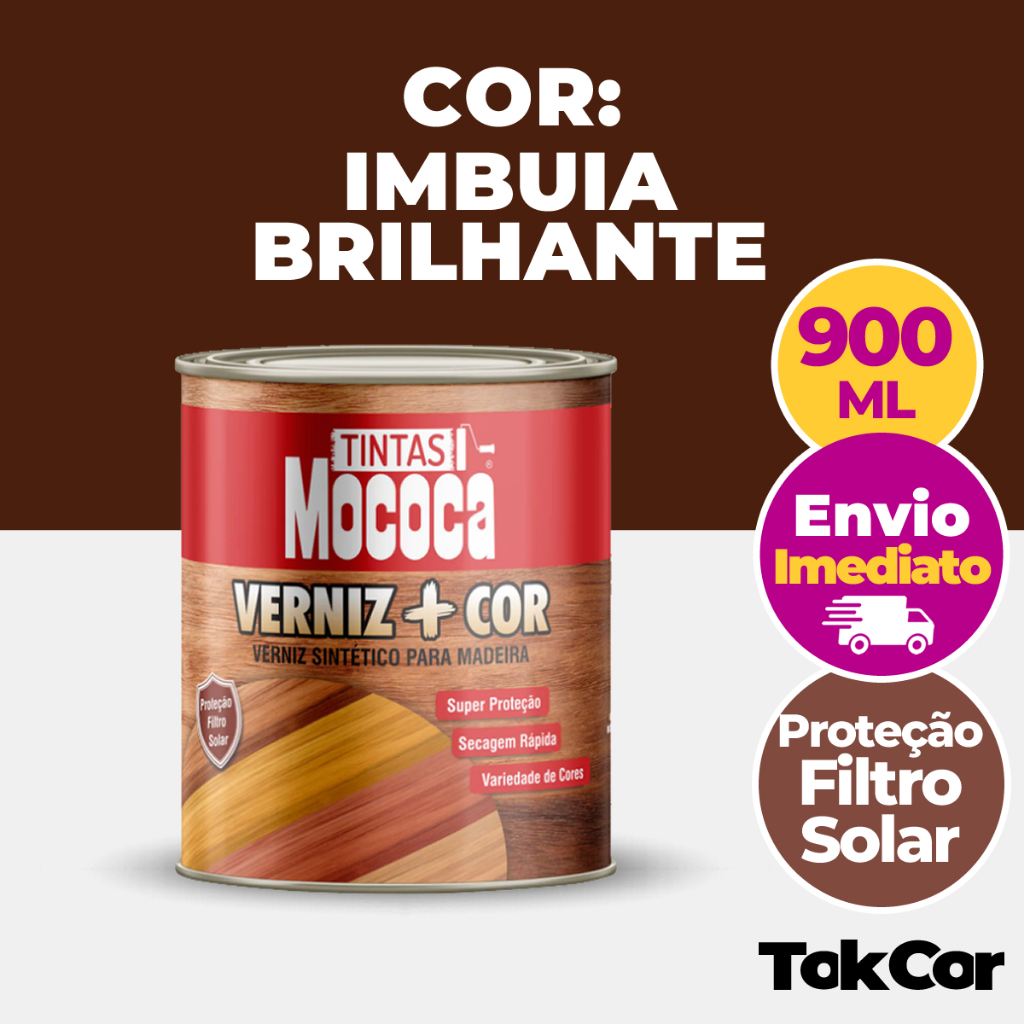 Verniz para Madeira em Geral Mdf Artesanato Mococa mais Cor Imbuia ...