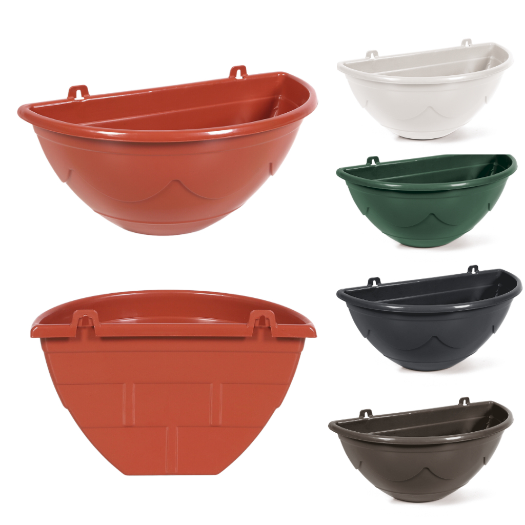 KIT 10 VASOS DE PAREDE MEIA LUA 33cm | Shopee Brasil