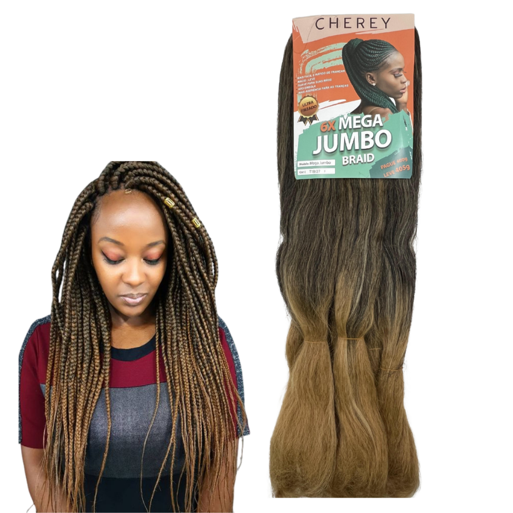 Cabelo Super Mega Jumbo Box Braid 400gr Trança Ultra Frizado | Shopee ...