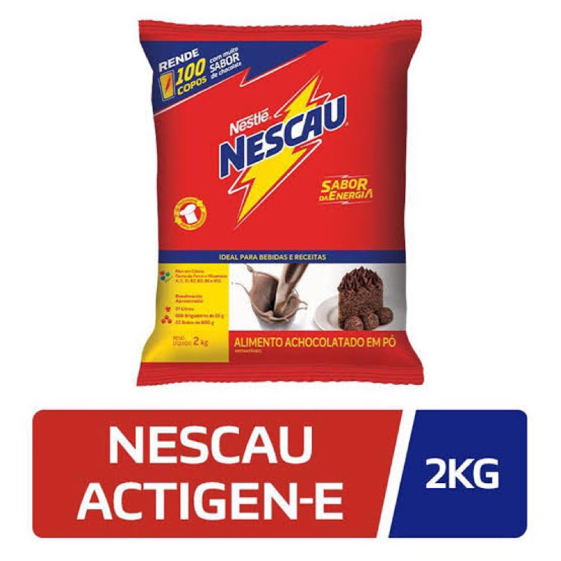 Achocolatado Nescau Em Pó 2kg_ Chocolate em pó _ Achocolatados 2kg ...