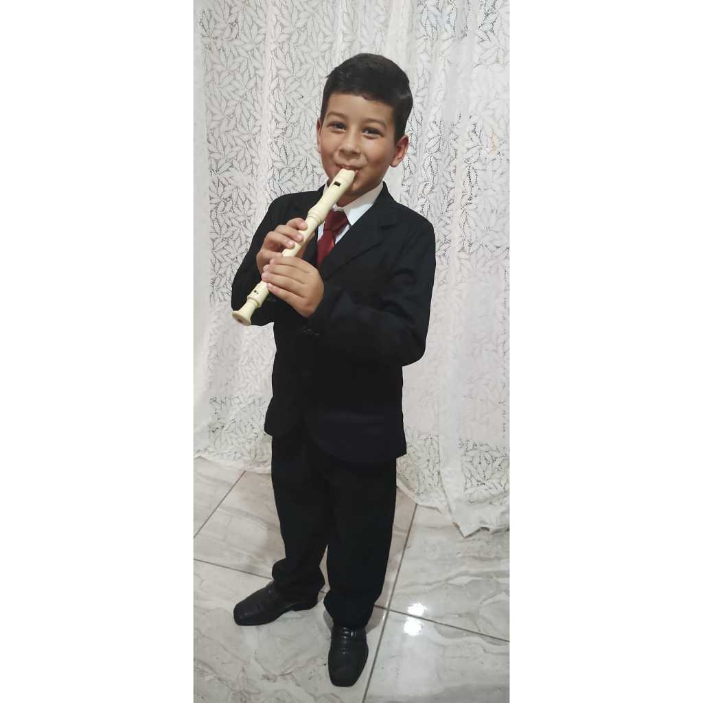 Terno Infantil Juvenil Em Tecido de Sarja Algodão Com 5 Peças | Shopee ...