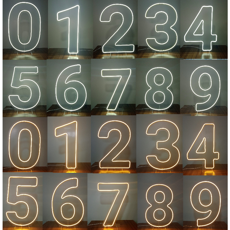 Luminária Led Numeros para festa em led 50cm de altura | Shopee Brasil