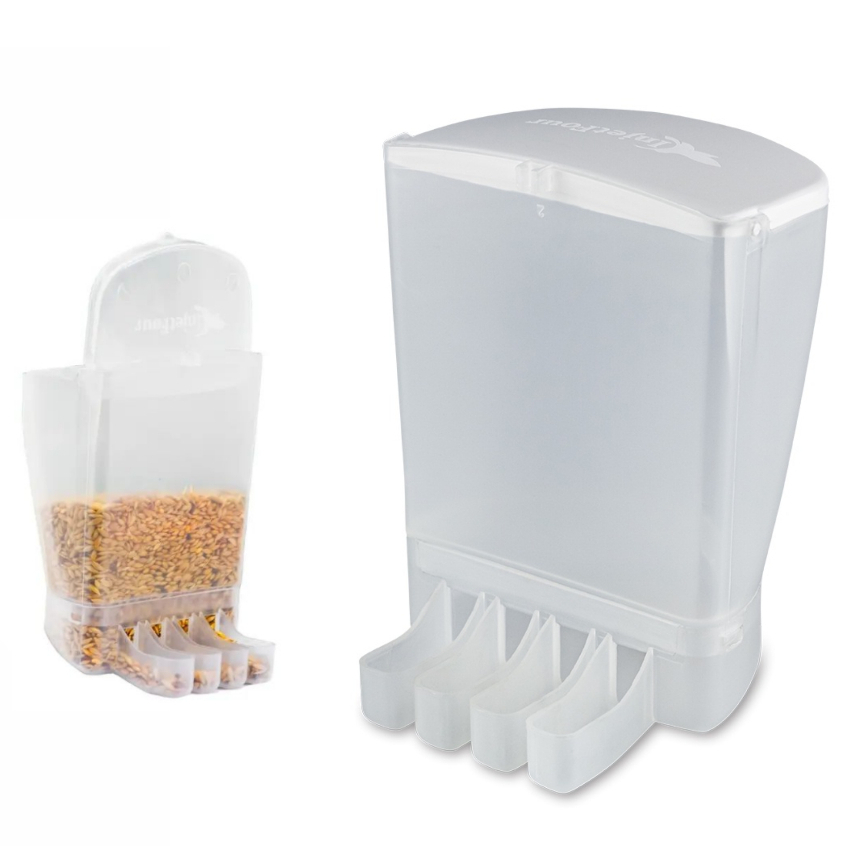 Comedouro para Gaiolas Criador e Voador com 4 Bicos e Divisoria ...