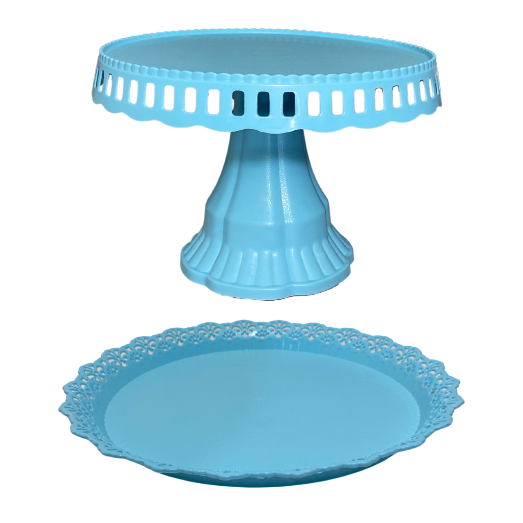 Kit Boleira Azul com 2 Bandeja de Doces para Decoração Festa | Shopee ...