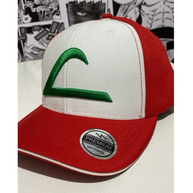 Boné Aba Curva - Ash (Pokémon) | Shopee Brasil