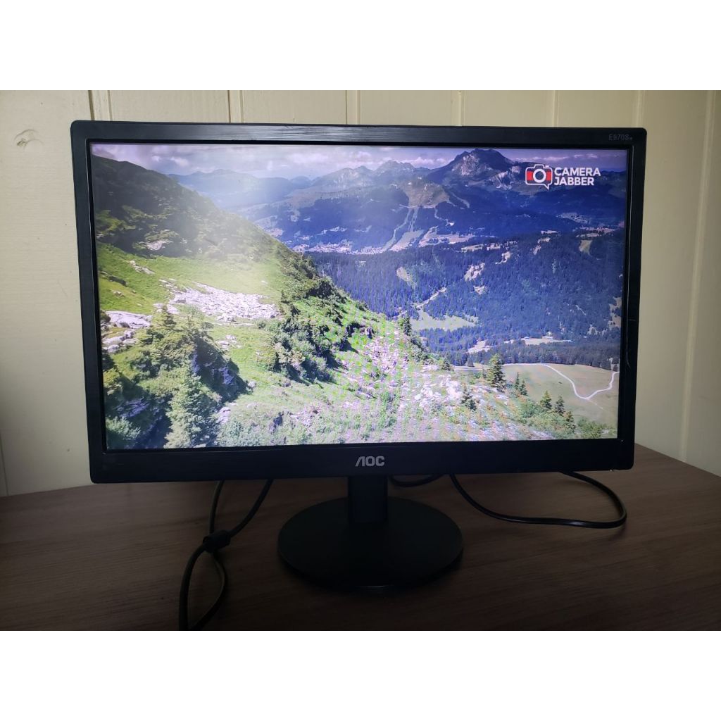 Monitor LCD AOC e970Swnl Funcionando VGA 18,5' polegadas | Shopee Brasil