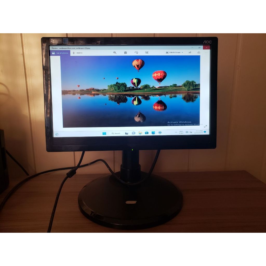 Monitor LCD AOC 1619swa 15' polegadas Funcionando VGA C/Plataforma | Shopee Brasil