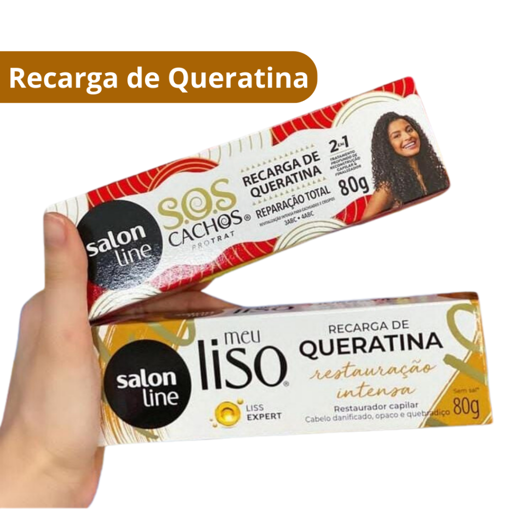 Recarga de Queratina Tratamento capilar Salon line 80g - Escolha seu ...