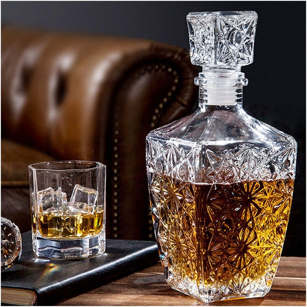 Garrafa 800 ML Licoreira Para Licor Whisky Grande Luxo Garrafa De Vidro ...