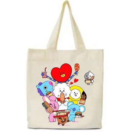 Bag Ecobag Ecológica Totebag Sacola Bolsa BTS | Shopee Brasil