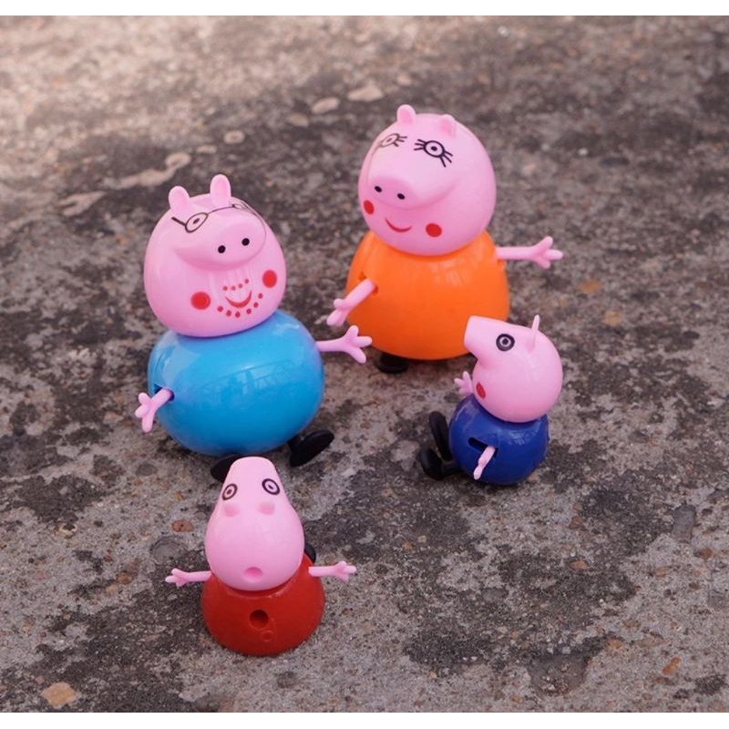 Kit miniatura pepa ping e sua família papai pig George com 4 peças ...