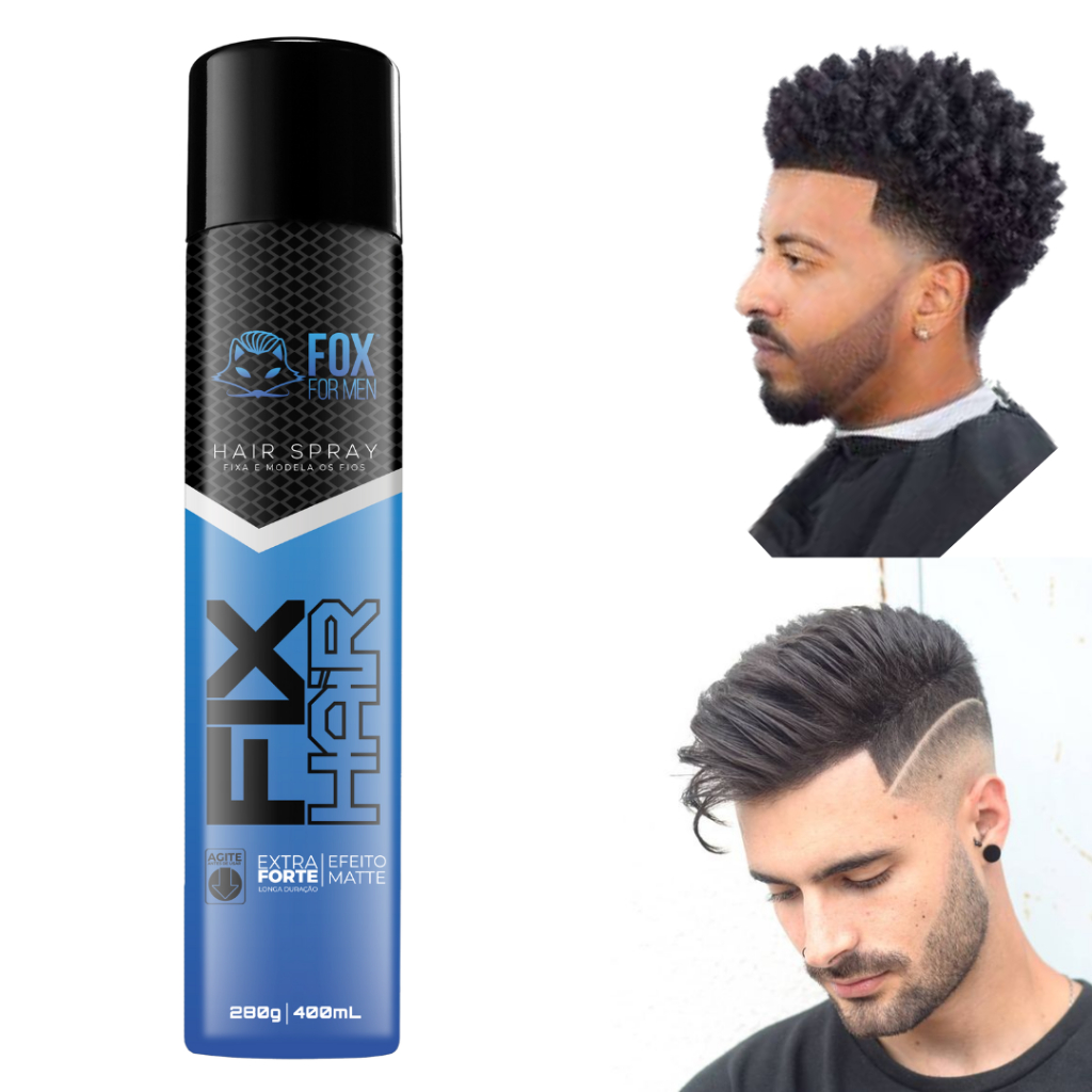 LAQUE SPRAY HAIR 400ML - FOX FOR MEN | Shopee Brasil