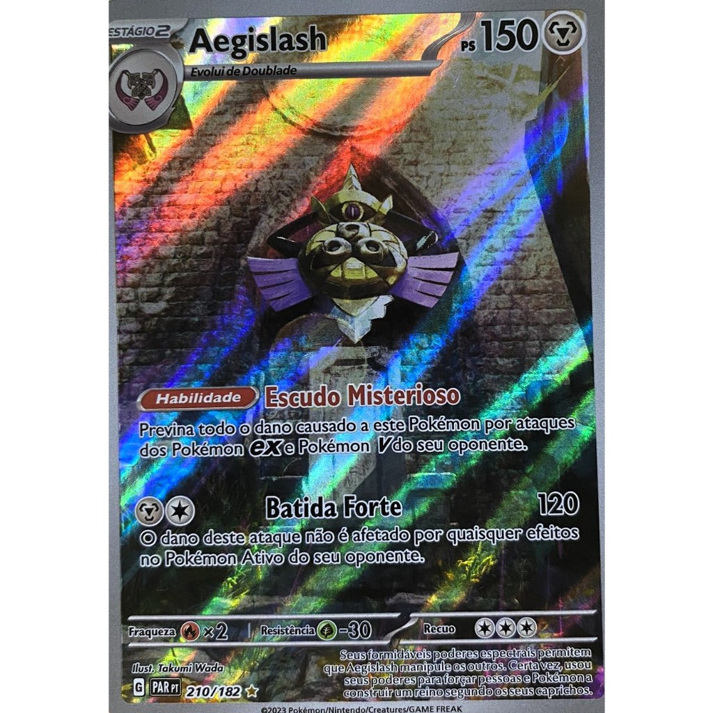 Carta Aegislash Coleção Fenda Paradoxal Pokemon TCG | Shopee Brasil