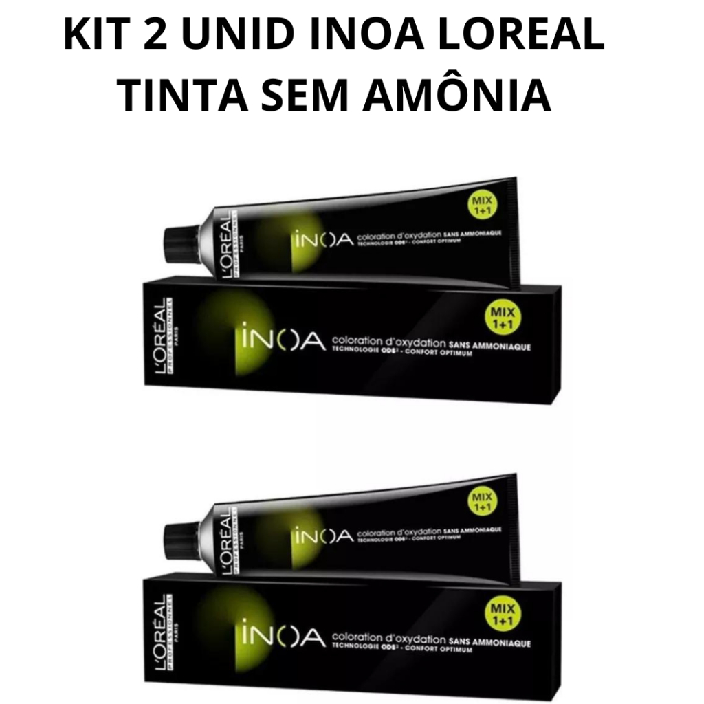 Kit 2un Inoa Loreal Tinta Coloração S/amônia Escolher A Cor | Shopee Brasil