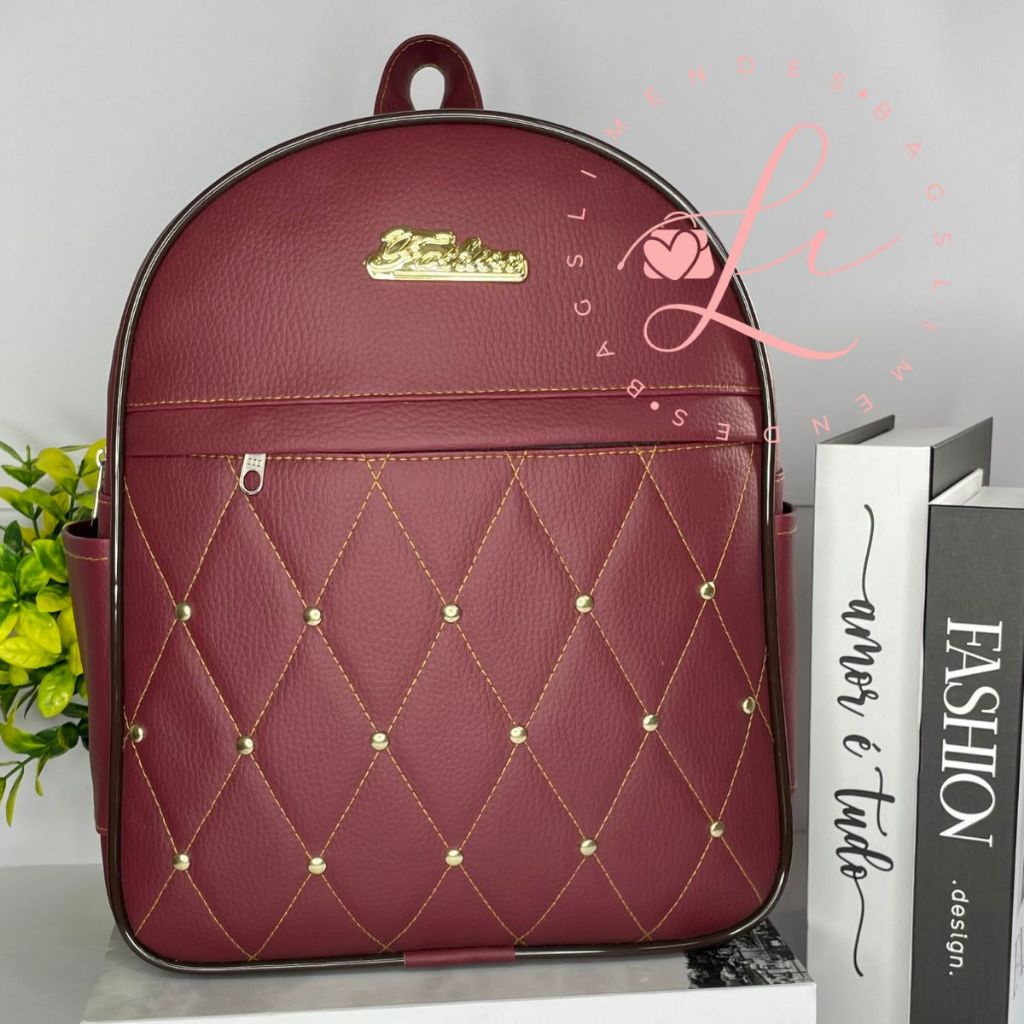 Mochila Feminina Taxinha Bordada Tendência Moderna | Shopee Brasil