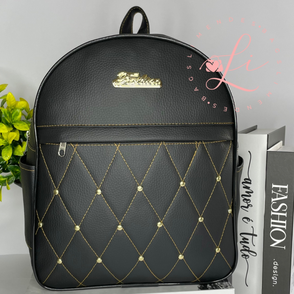Mochila Feminina Taxinha Bordada Tendência Moderna | Shopee Brasil