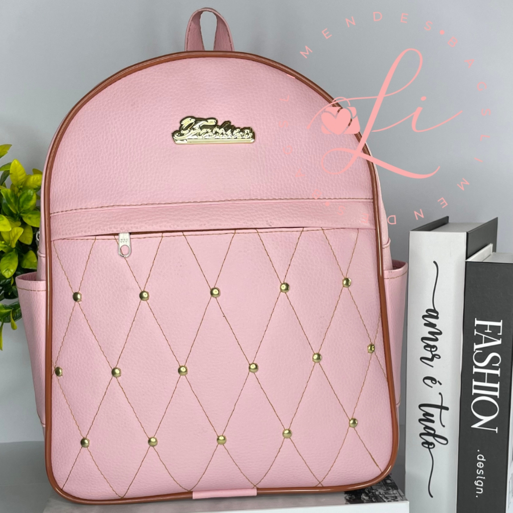 Mochila Feminina Taxinha Bordada Tendência Moderna | Shopee Brasil