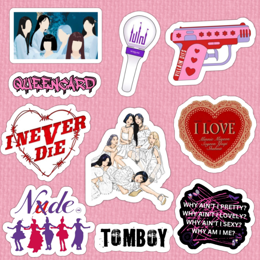 kit stickers adesivos gidle g idle g-idle kpop soyeon miyeon minnie ...