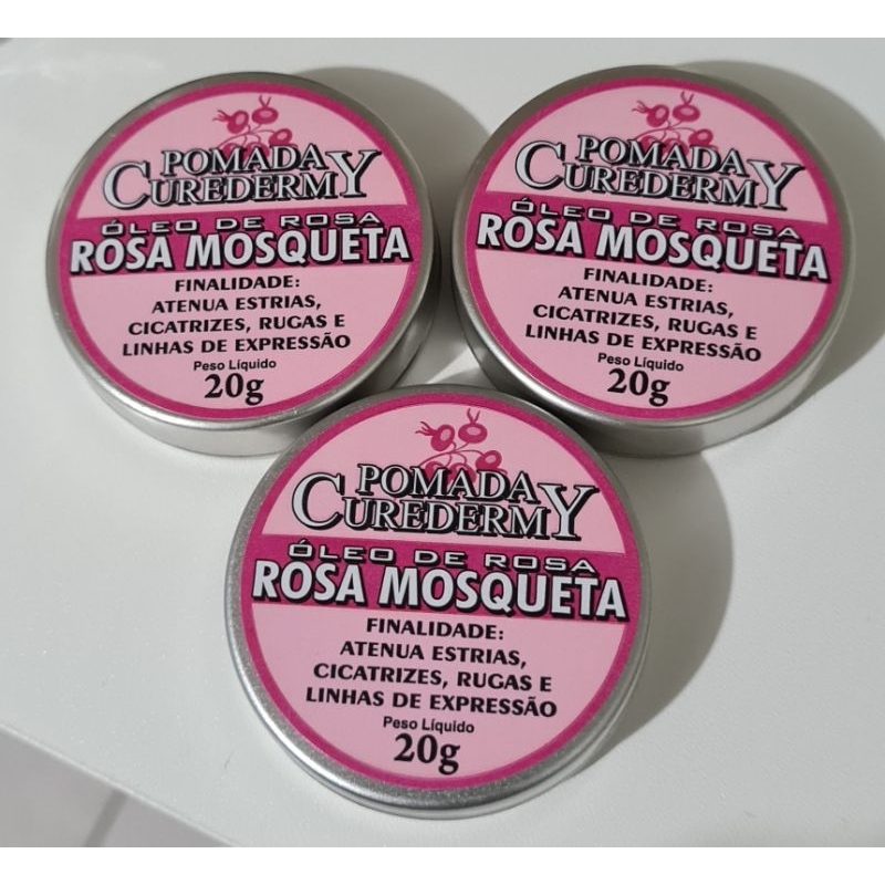 3 UN Pomada Rosa-Mosqueta Curadermy 20g | Shopee Brasil