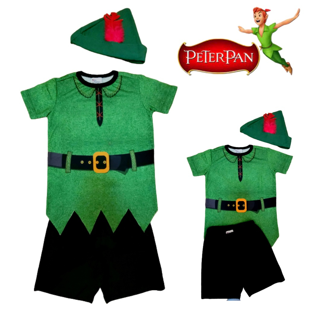 Fantasia Infantil Roupa Peter Pan Duende Chapéu Verde Aniversário ...