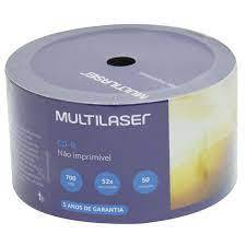 100 Midia Cd-r Virgem Multilaser C/logo 52x 700mb 80min | Shopee Brasil